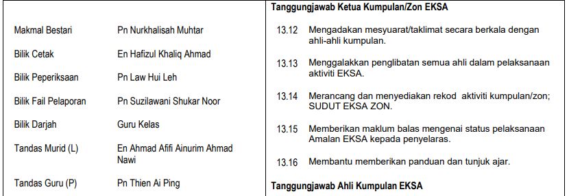 13. JAWATANKUASA PENGURUSAN/PENYELENGGARAAN BILIK-BILIK KHAS (EKSA ...